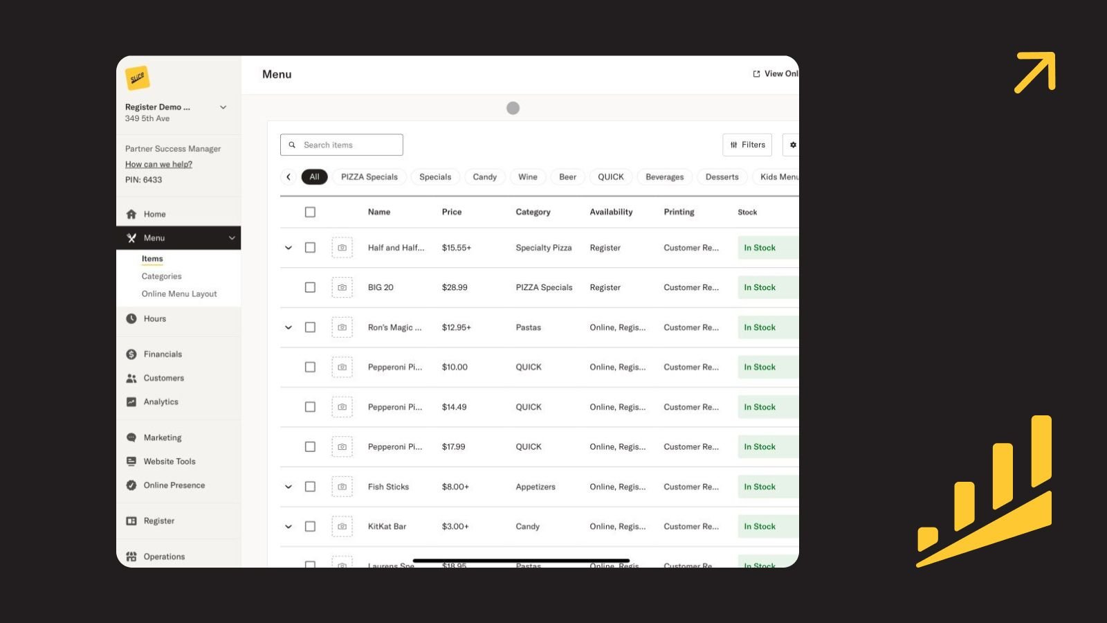 Menu - Slice - Built To Run And Grow Pizzerias